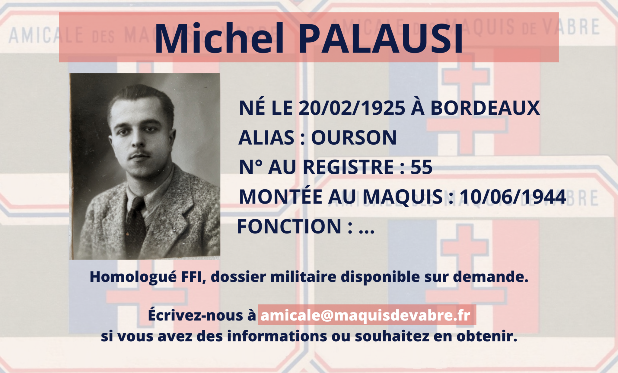 Michel Palausi (1925-2009) – Amicale des Maquis de Vabre